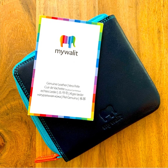 Mywalit | Bags | Mywalit New Corner Zip Wallet Navy Blue | Poshmark